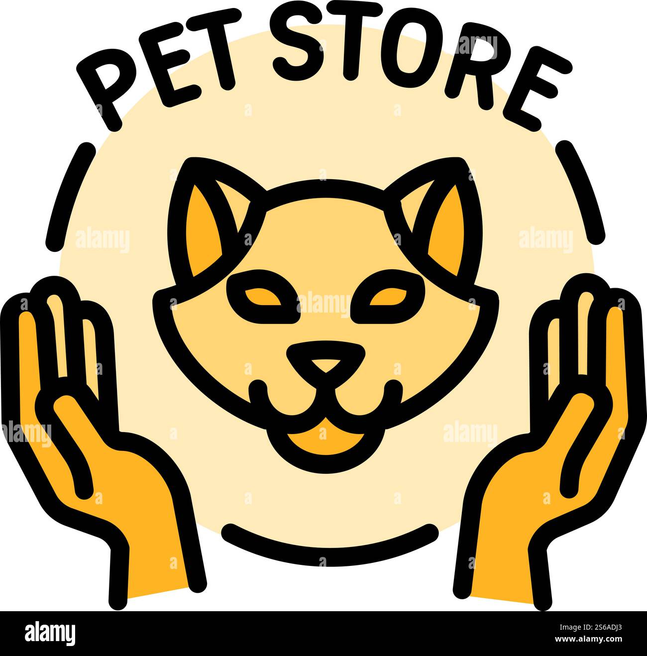 Modern pet store logo. Outline modern pet store vector logo for web ...