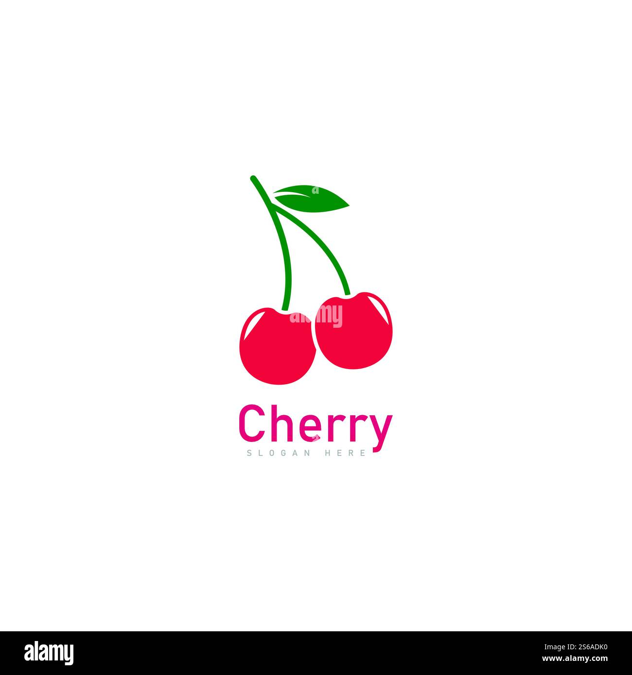 cherry logo fruit fresh icon symbol vector illustration Stock Vector ...