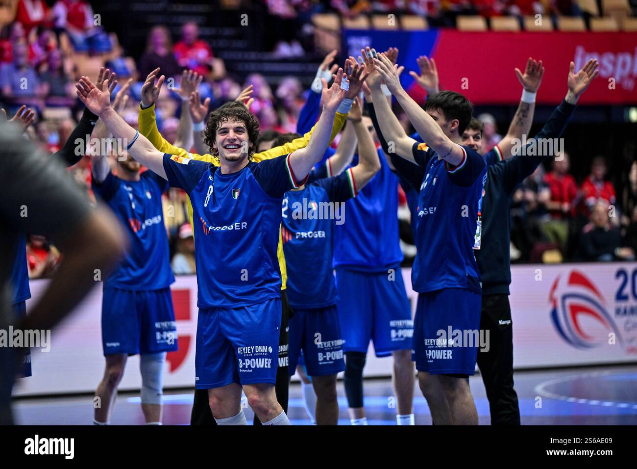 Herning, Denmark. 16th Jan, 2025. Giacomo Savini of Italy Nationalteam ...