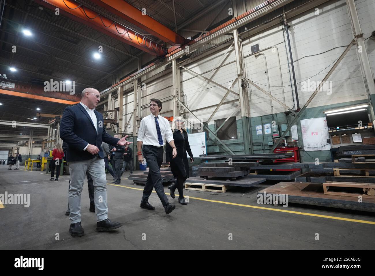 Windsor, Canada. 16th Jan, 2025. Prime Minister Justin Trudeau speaks ...