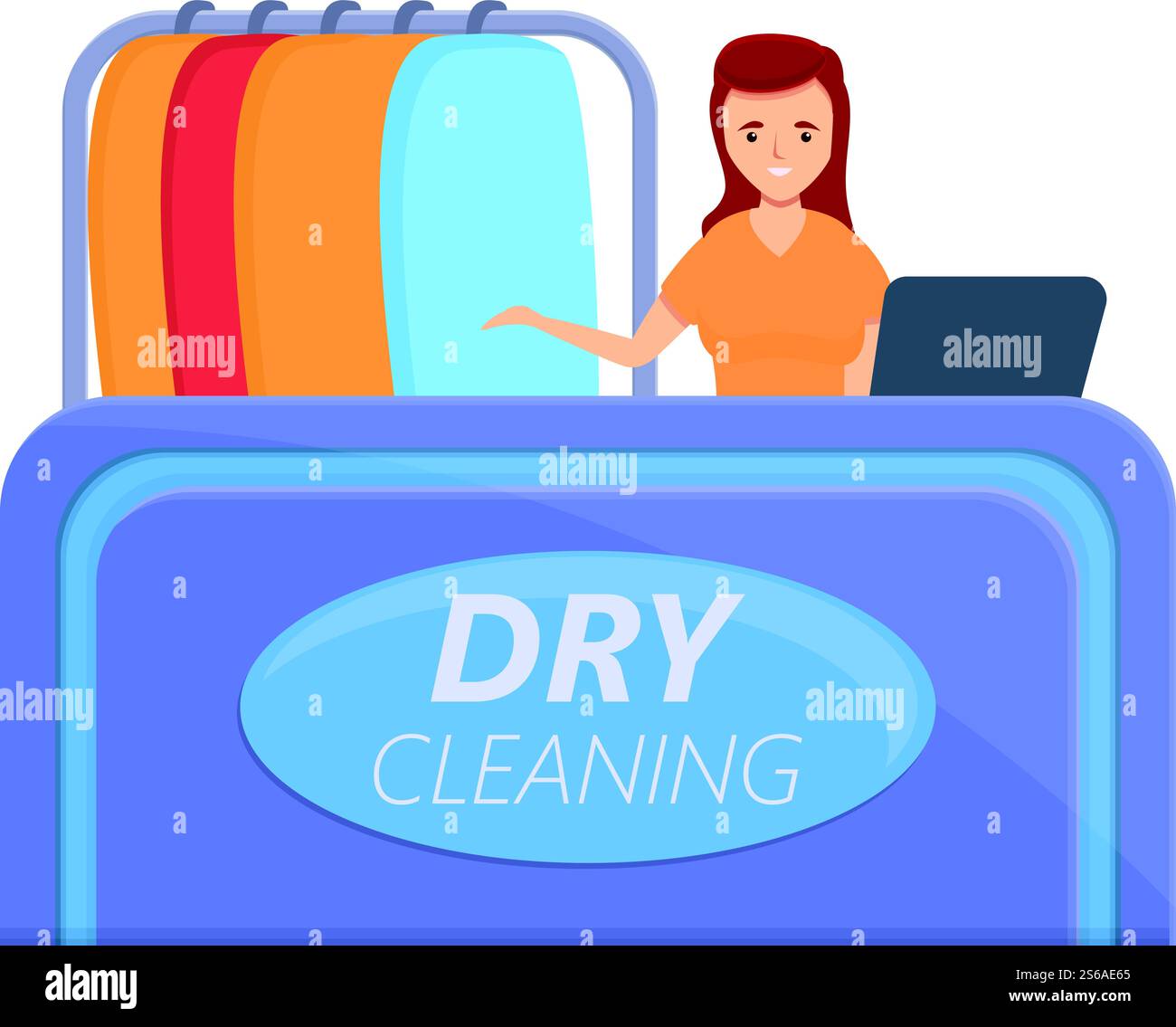Dry cleaning room icon. Cartoon of dry cleaning room vector icon for ...