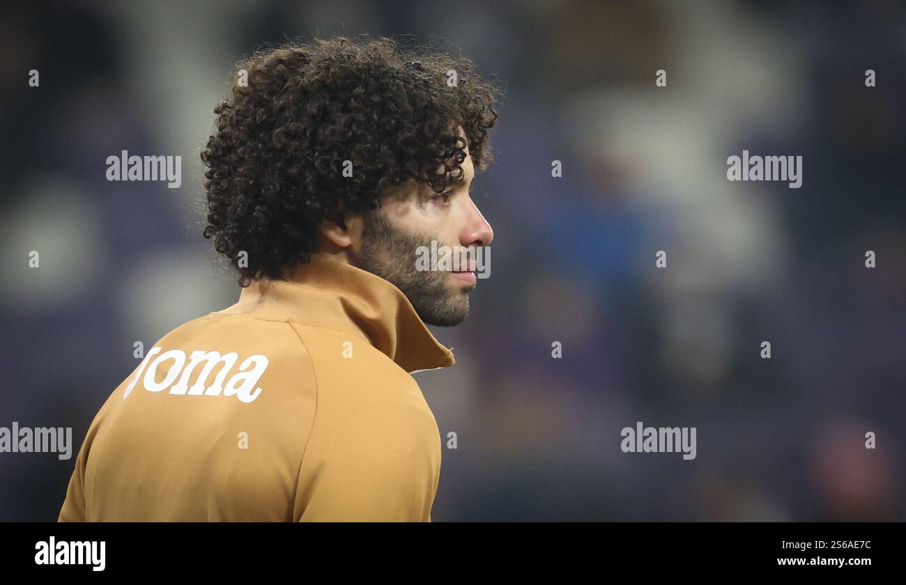 Brussels, Belgium. 16th Jan, 2025. Anderlecht's Cesar Huerta pictured ...