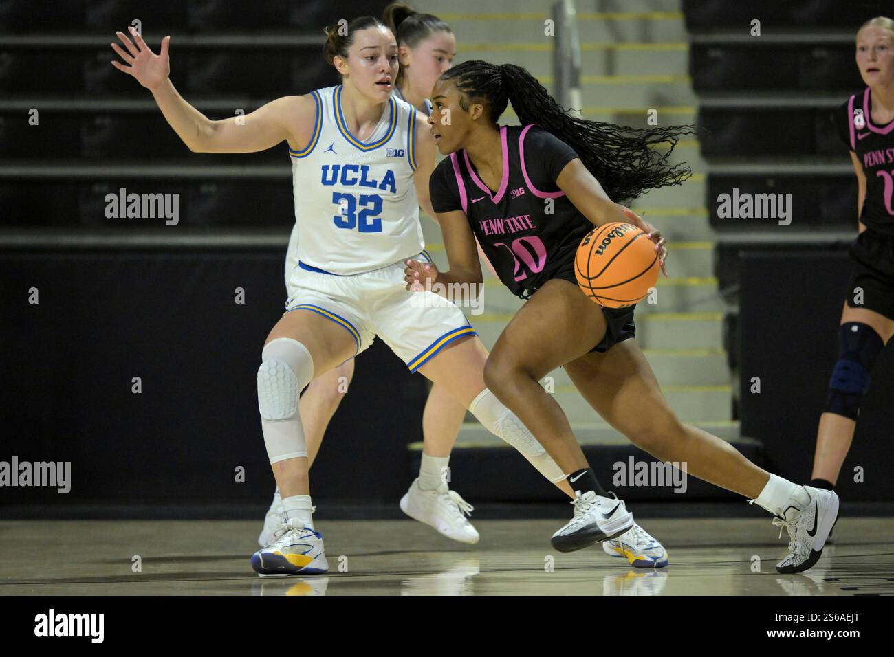 UCLA forward Angela Dugalic (32) defends Penn State guard Talayah ...