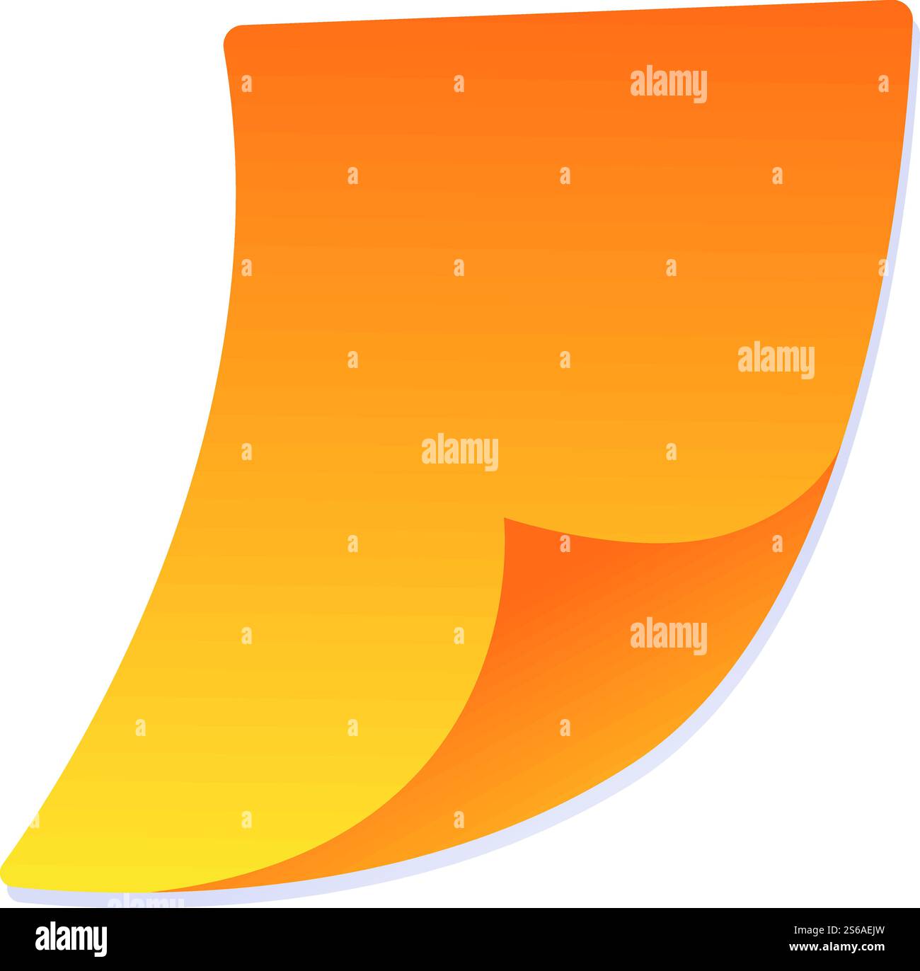 Check list orange paper icon. Cartoon of check list orange paper vector ...