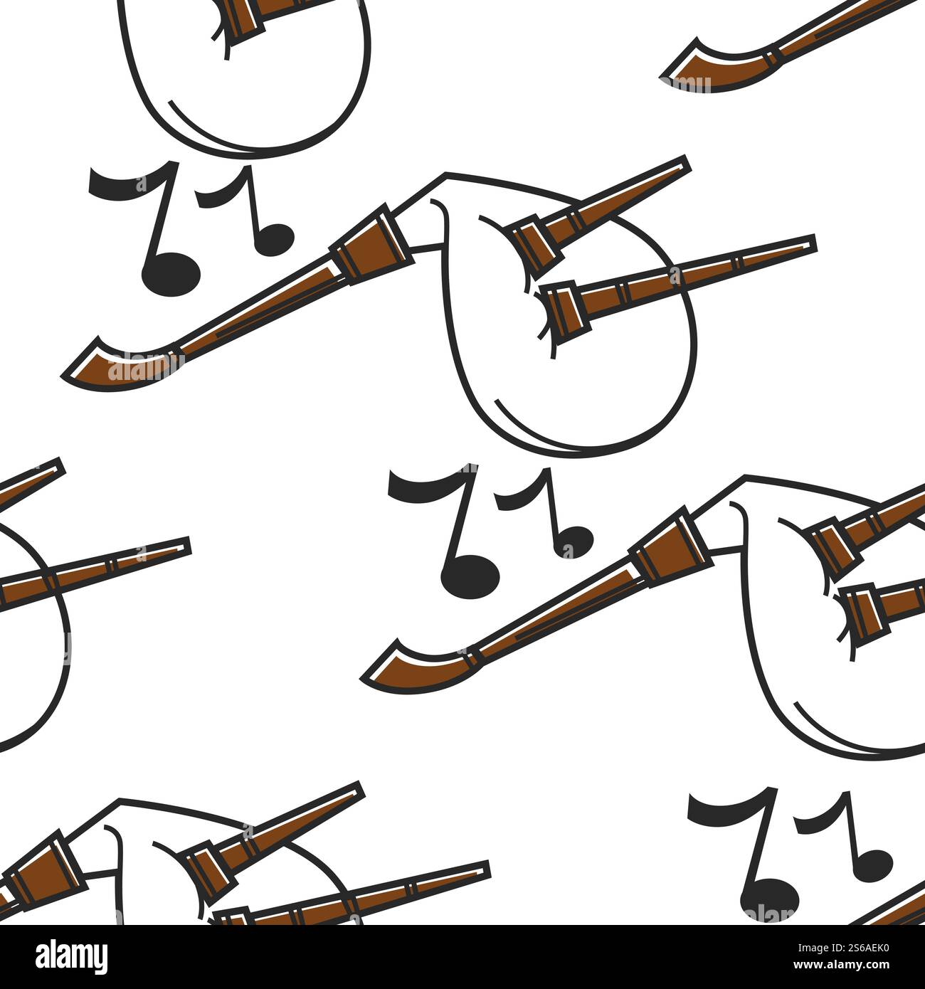 Bagpipe or gaida Bulgarian musical instrument seamless pattern vector ...