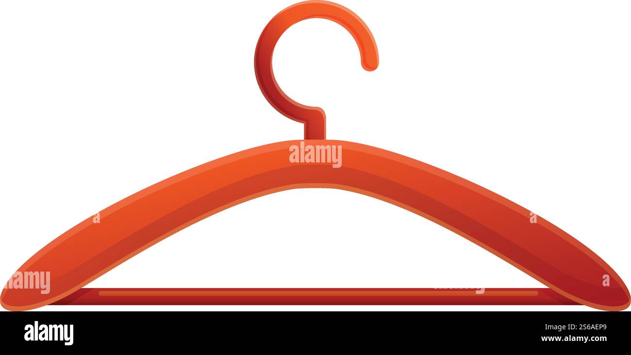 Wood clothes hanger icon. Cartoon of wood clothes hanger vector icon ...