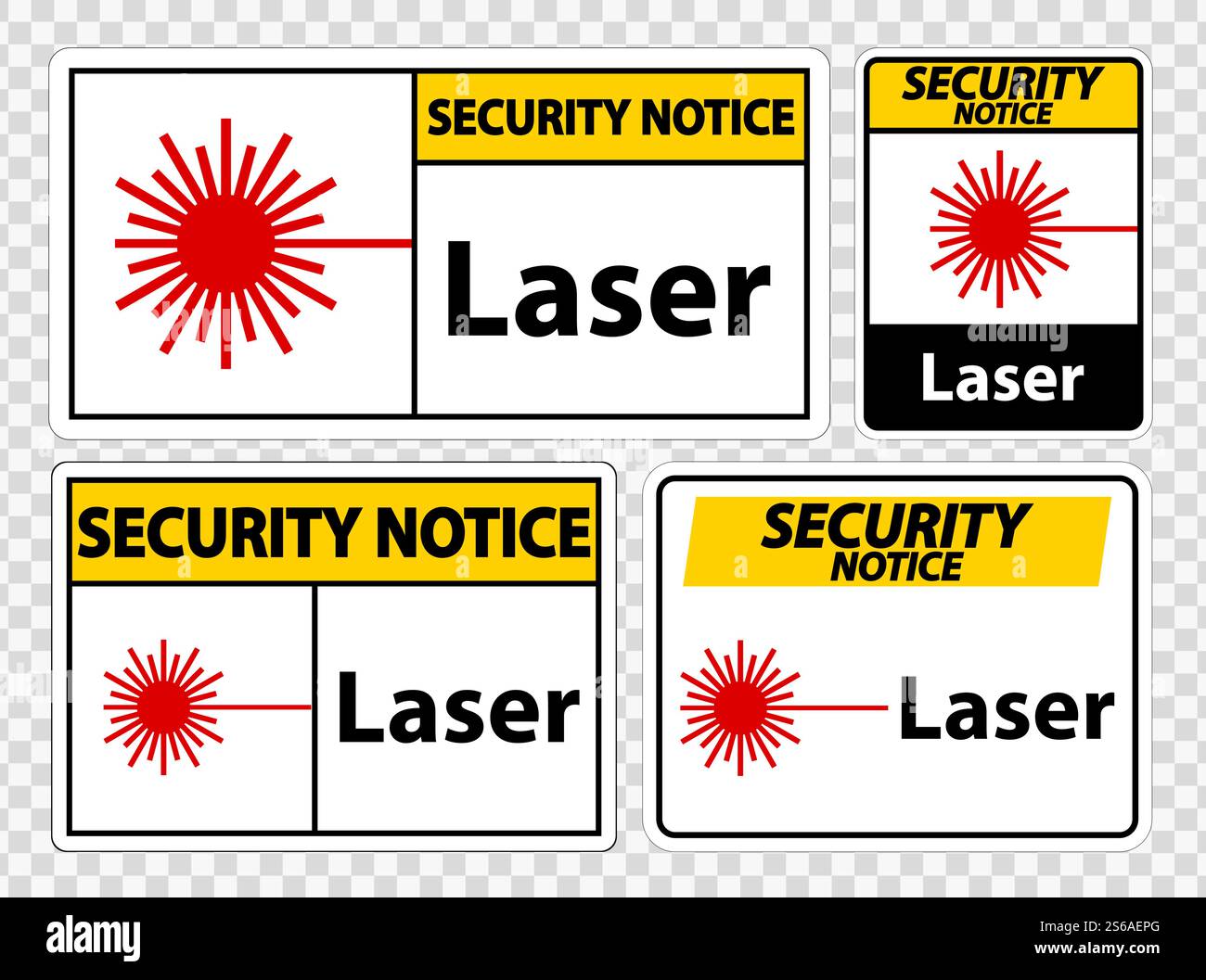 Security Notice Laser Symbol Sign Symbol Sign Isolate on transparent ...