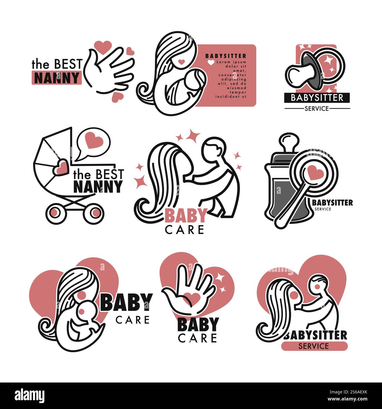 Childminding Stock Vector Images - Alamy