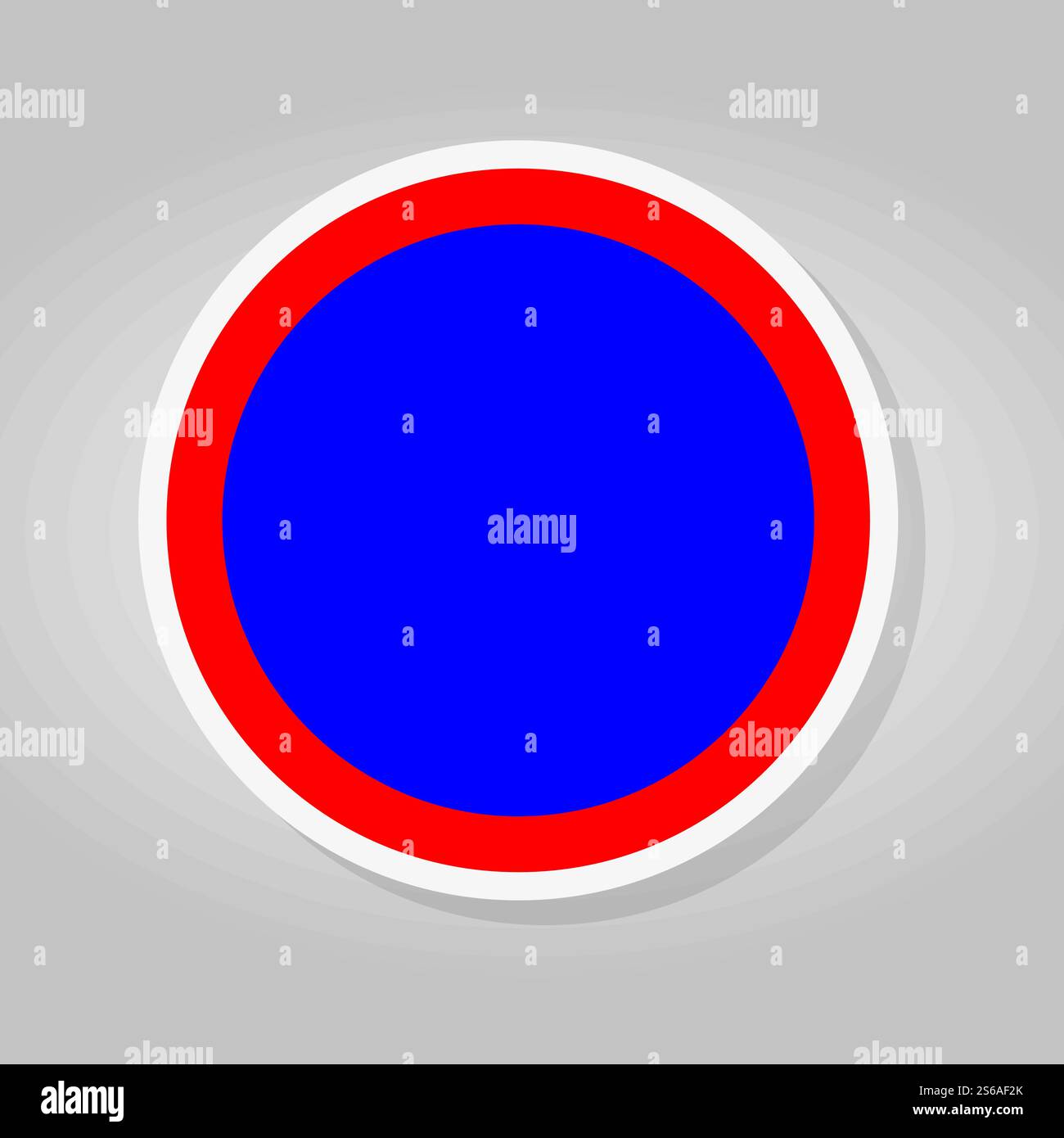 Stop Blue Red Circle Sign Isolate On White Background,Vector ...