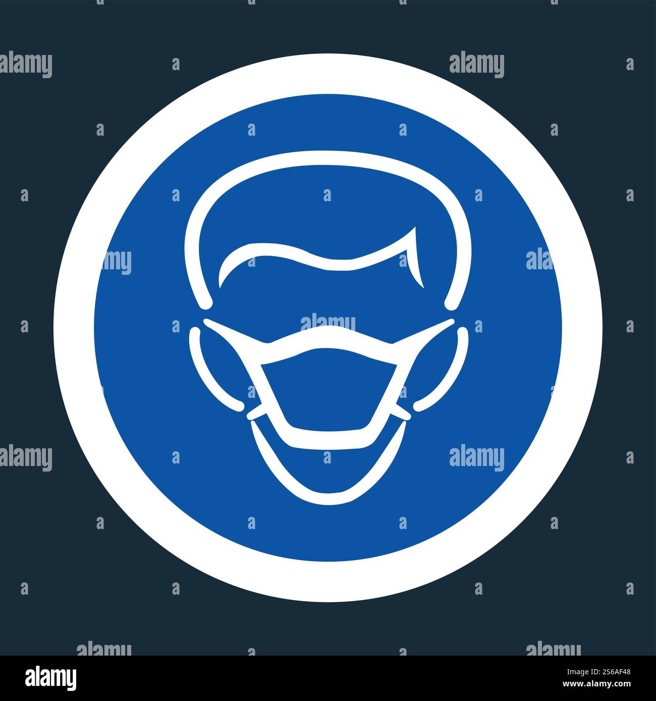 PPE Icon.Wear Mask Symbol Sign On black Background,Vector llustration ...