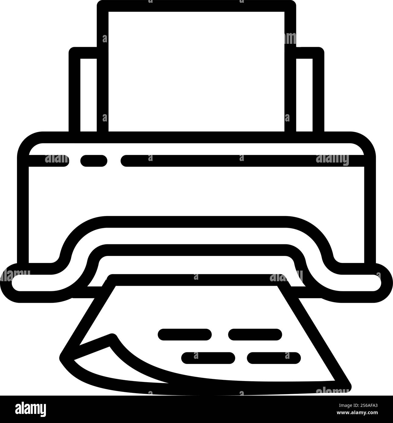 Paper document printer icon. Outline paper document printer vector icon ...