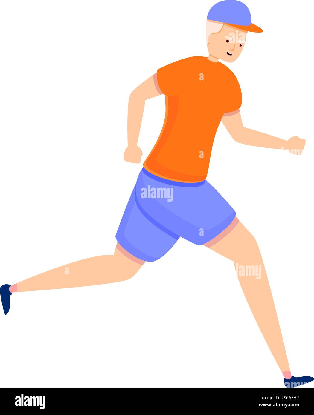 Running old man icon. Cartoon of running old man vector icon for web ...