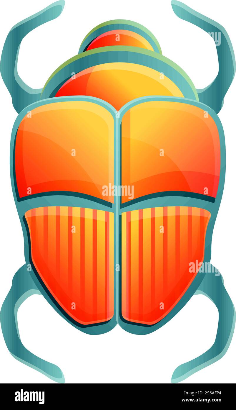 Ancient scarab beetle icon. Cartoon of ancient scarab beetle vector ...