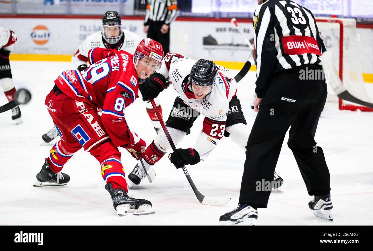 250116 Timrå under ishockeymatchen i SHL mellan Timrå och Malmö ...