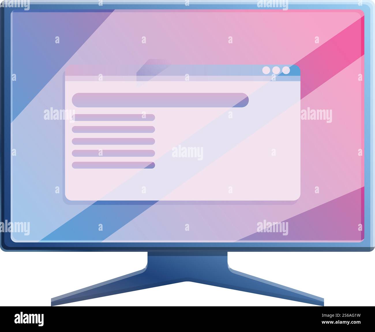 Gaming monitor icon. Cartoon of gaming monitor vector icon for web ...
