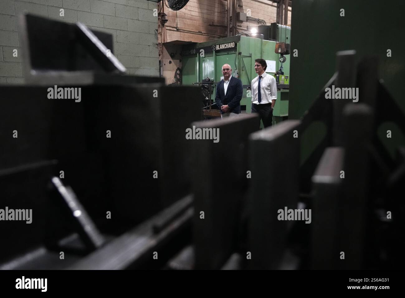 Windsor, Canada. 16th Jan, 2025. Prime Minister Justin Trudeau speaks ...