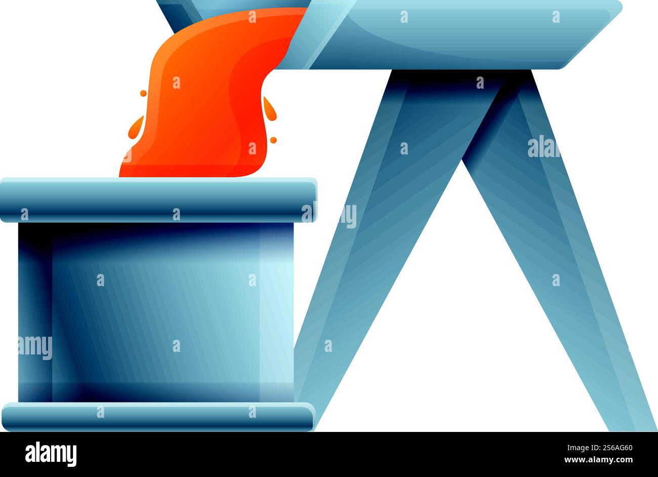 Metallurgy hot iron icon. Cartoon of metallurgy hot iron vector icon ...