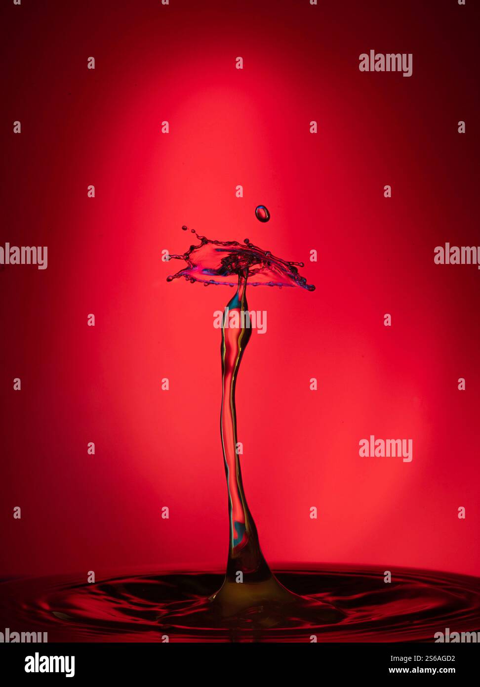 Arresting, ethereal, colour infused, imaginative water collision, macro ...