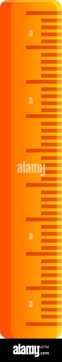 Carpenter wood ruler icon. Cartoon of carpenter wood ruler vector icon ...