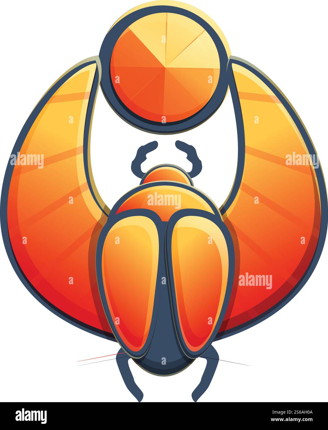 Ra scarab beetle icon. Cartoon of ra scarab beetle vector icon for web ...