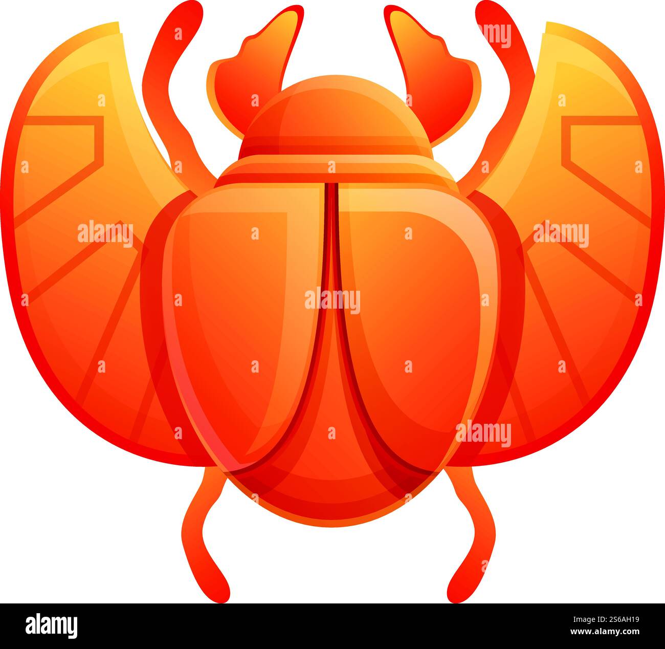 Sun scarab beetle icon. Cartoon of sun scarab beetle vector icon for ...
