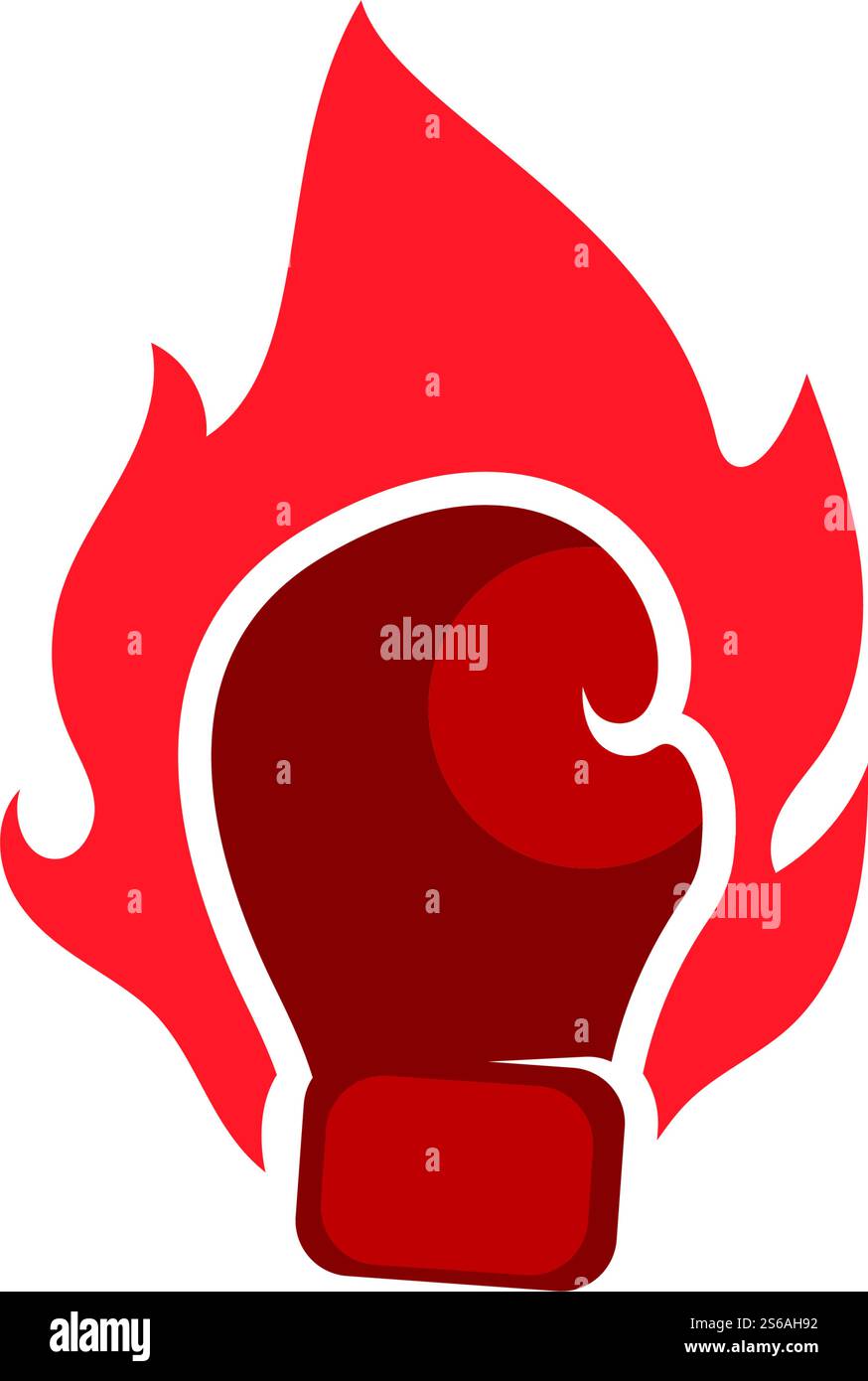 Boxing gloves sport element vector flat design Stock Vector Image & Art ...