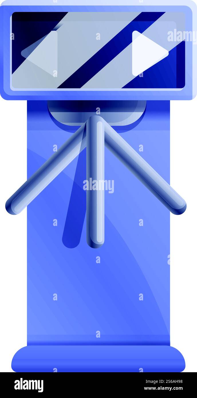 Tripod turnstile icon. Cartoon of tripod turnstile vector icon for web ...