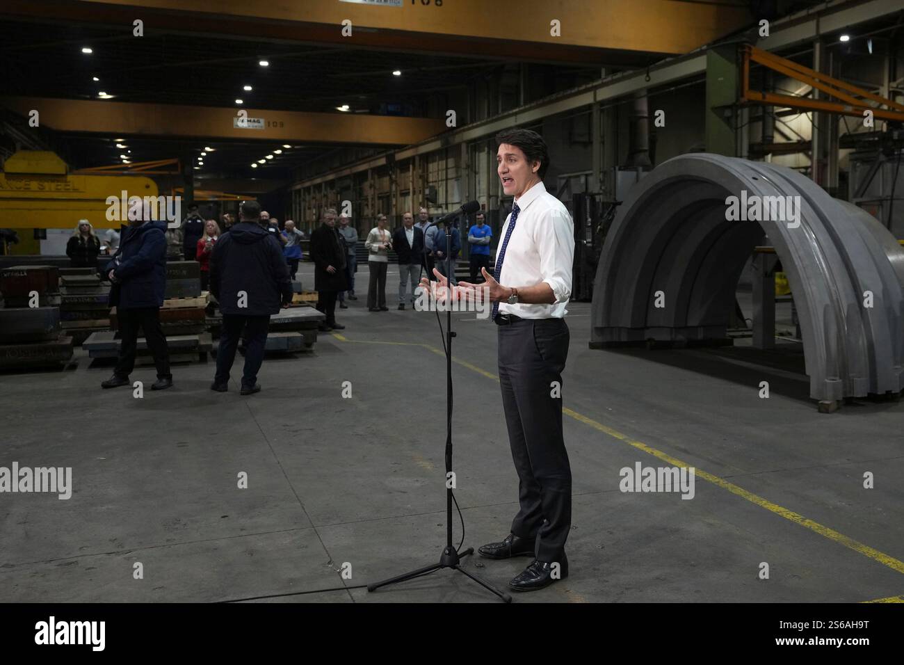 Canada Prime Minister Justin Trudeau speaks during a news conference ...