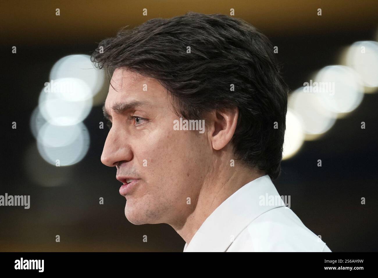 Canada Prime Minister Justin Trudeau speaks during a news conference ...