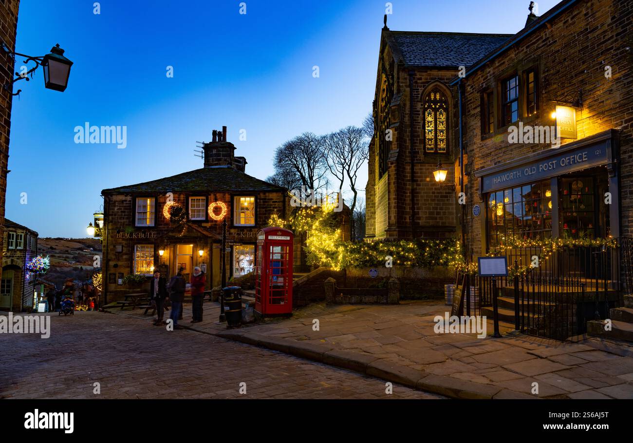 Main Street, Haworth, West Yorkshire, a Village made famous by the ...