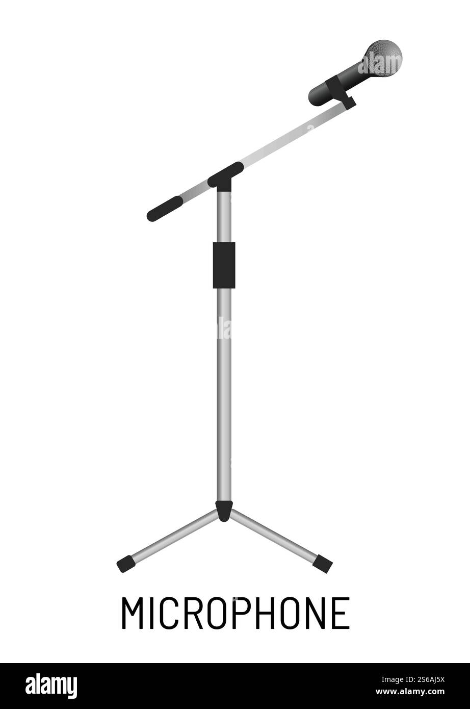 Music recording studio equipment microphone isolated object vector ...