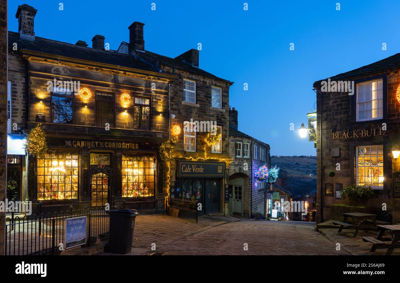 Main Street, Haworth, West Yorkshire, a Village made famous by the ...