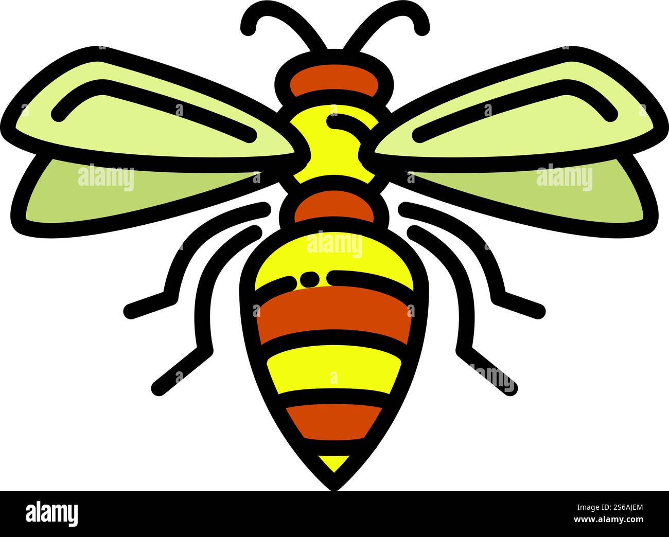 Flying wasp icon. Outline flying wasp vector icon for web design ...