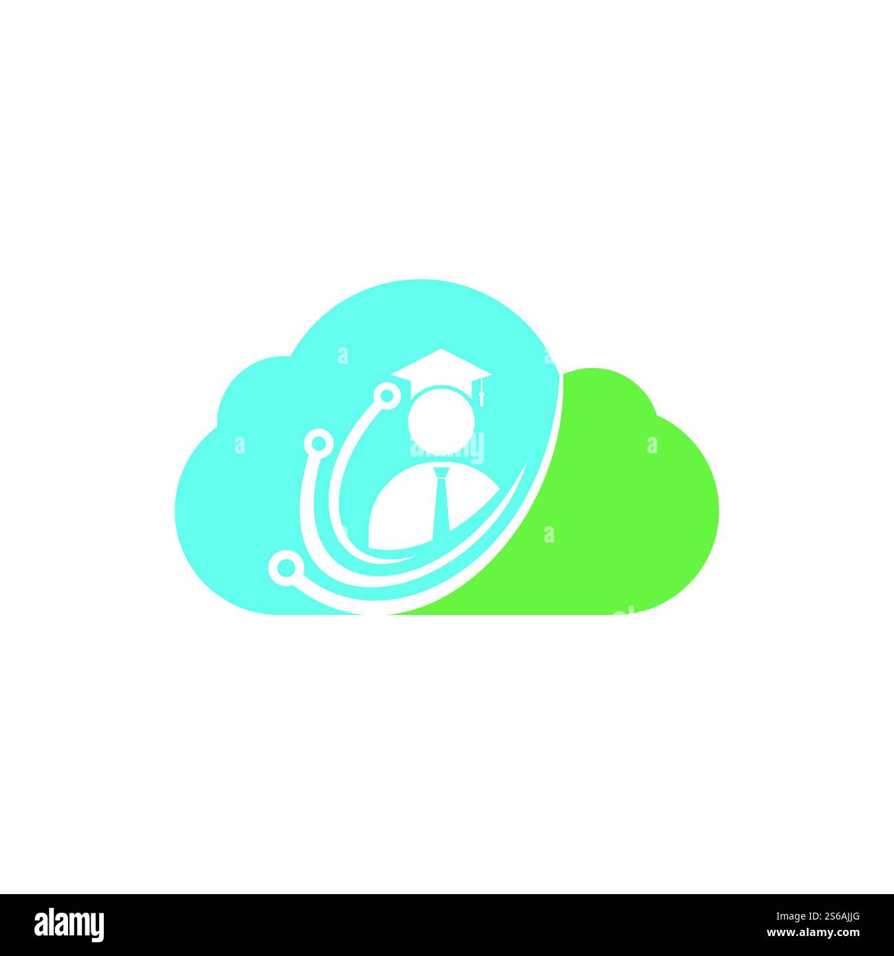 Education tech vector logo design. Digital school logo concept Stock ...