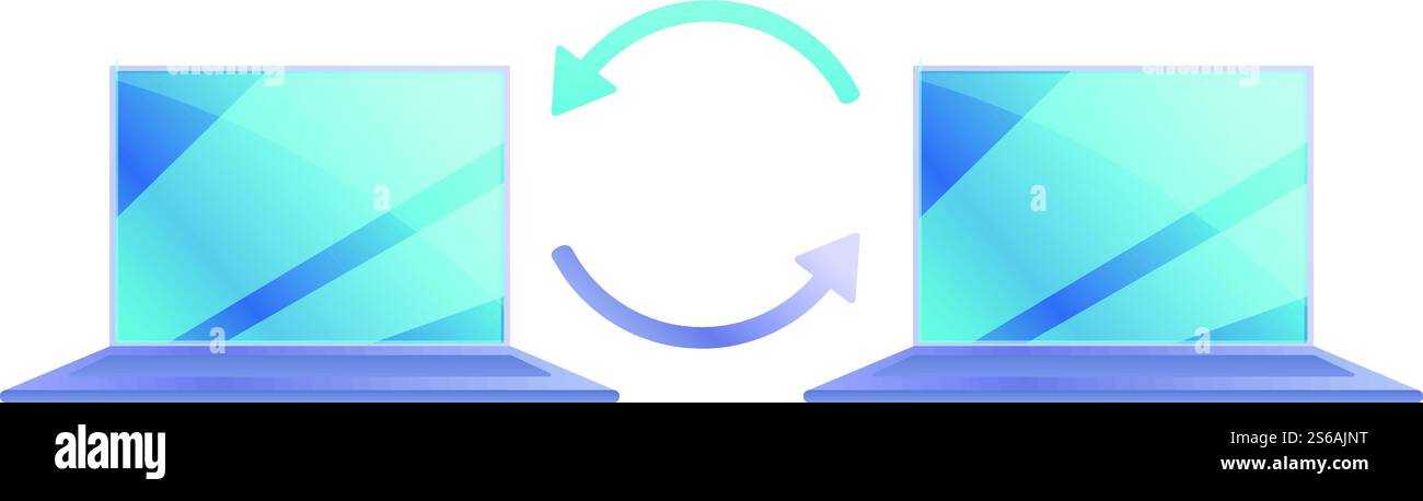 Remote access computer connection icon. Cartoon of remote access ...