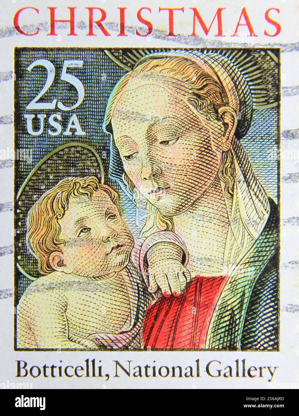 ISTANBUL, TURKEY - JANUARY 25, 2021: United States stamp shows Madonna ...