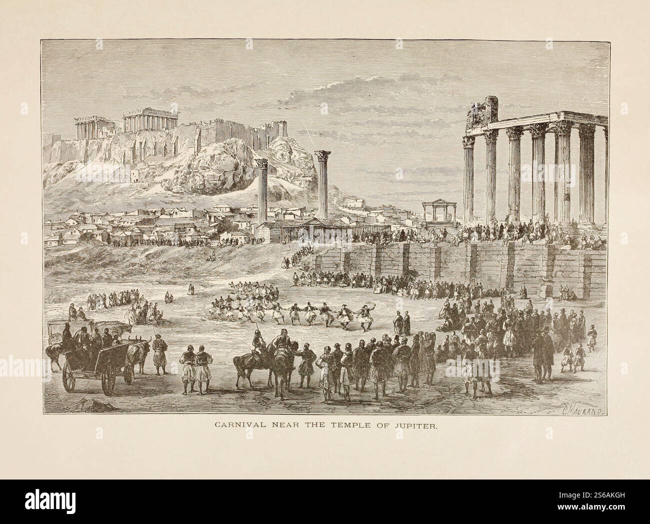 Carnival near the Temple of Jupiter (Temple of Olympian Zeus) , Athens ...