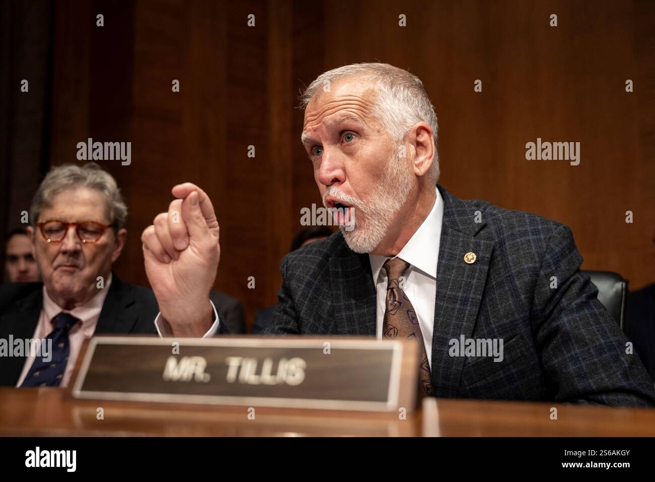 Sen. Thom Tillis (R-N.C.) questions Eric Scott Turner during his ...