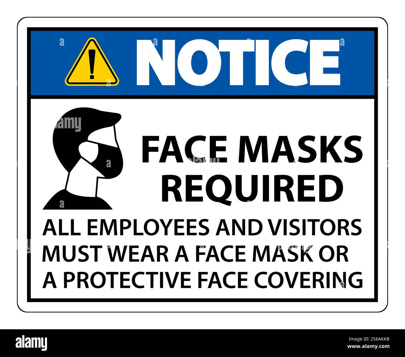 Masks notice Cut Out Stock Images & Pictures - Alamy