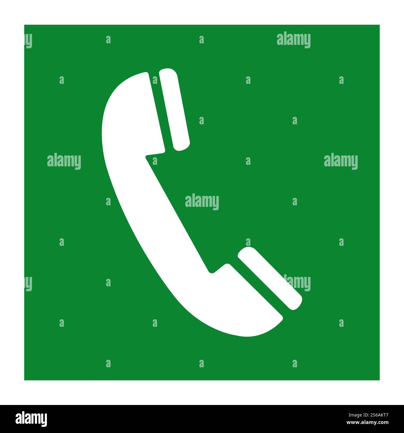 Emergency Telephone Green Symbol Sign Isolate On White Background ...