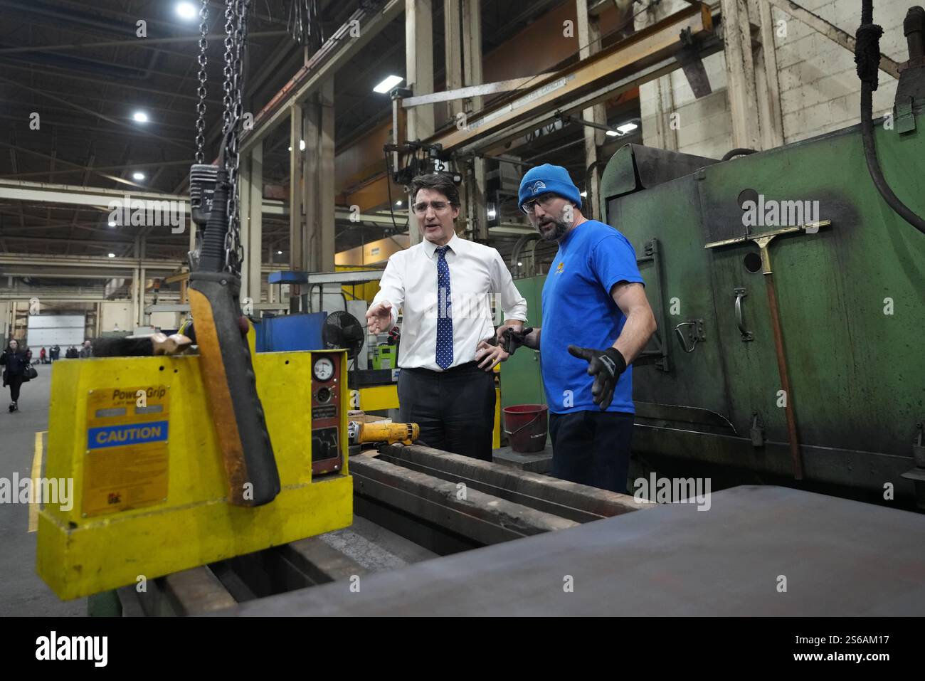 Windsor, Canada. 16th Jan, 2025. Prime Minister Justin Trudeau speaks ...
