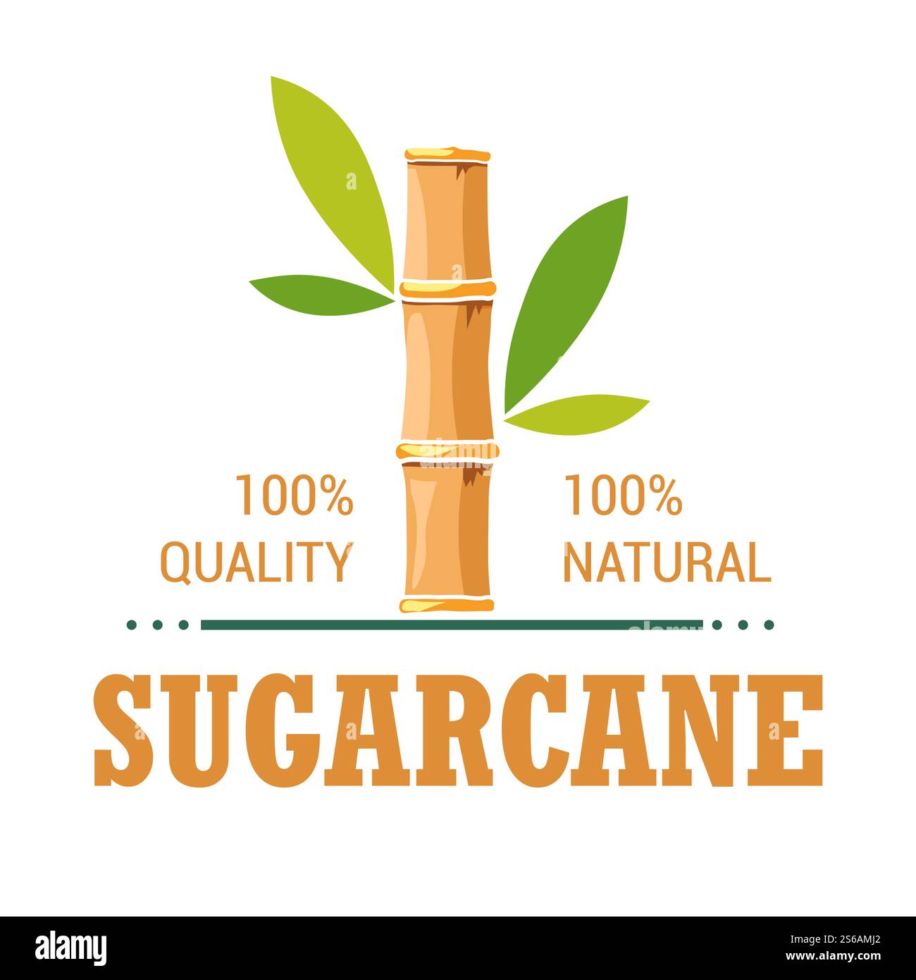 Sugarcane natural organic sugar product farm isolated icon sweetener ...