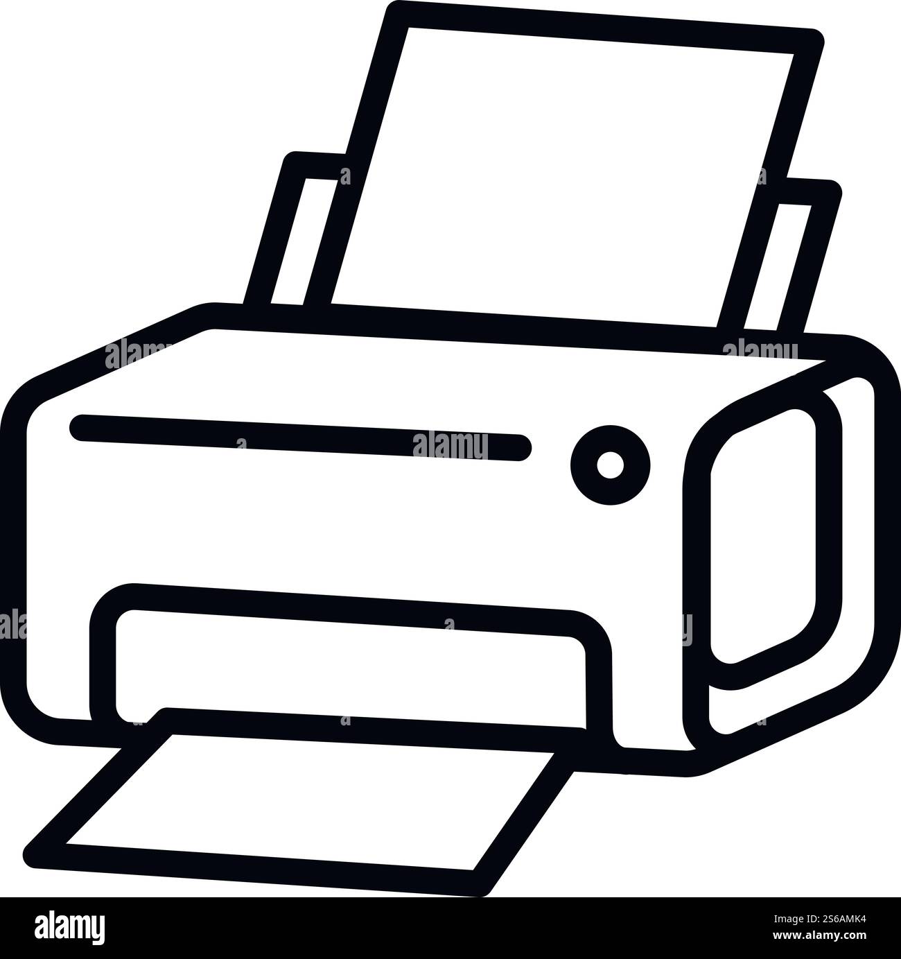 Laser printer icon. Outline laser printer vector icon for web design isolated on white ...
