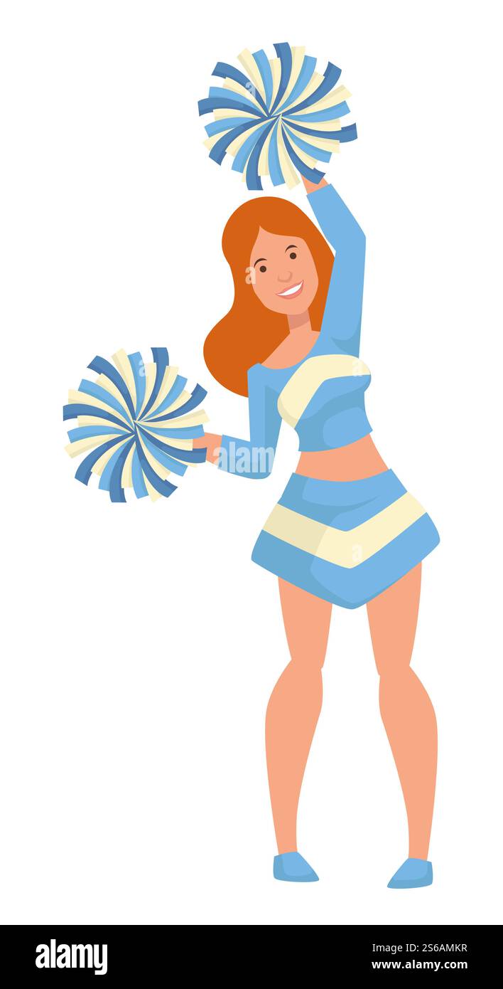 College football girl cheering Stock Vector Images - Alamy