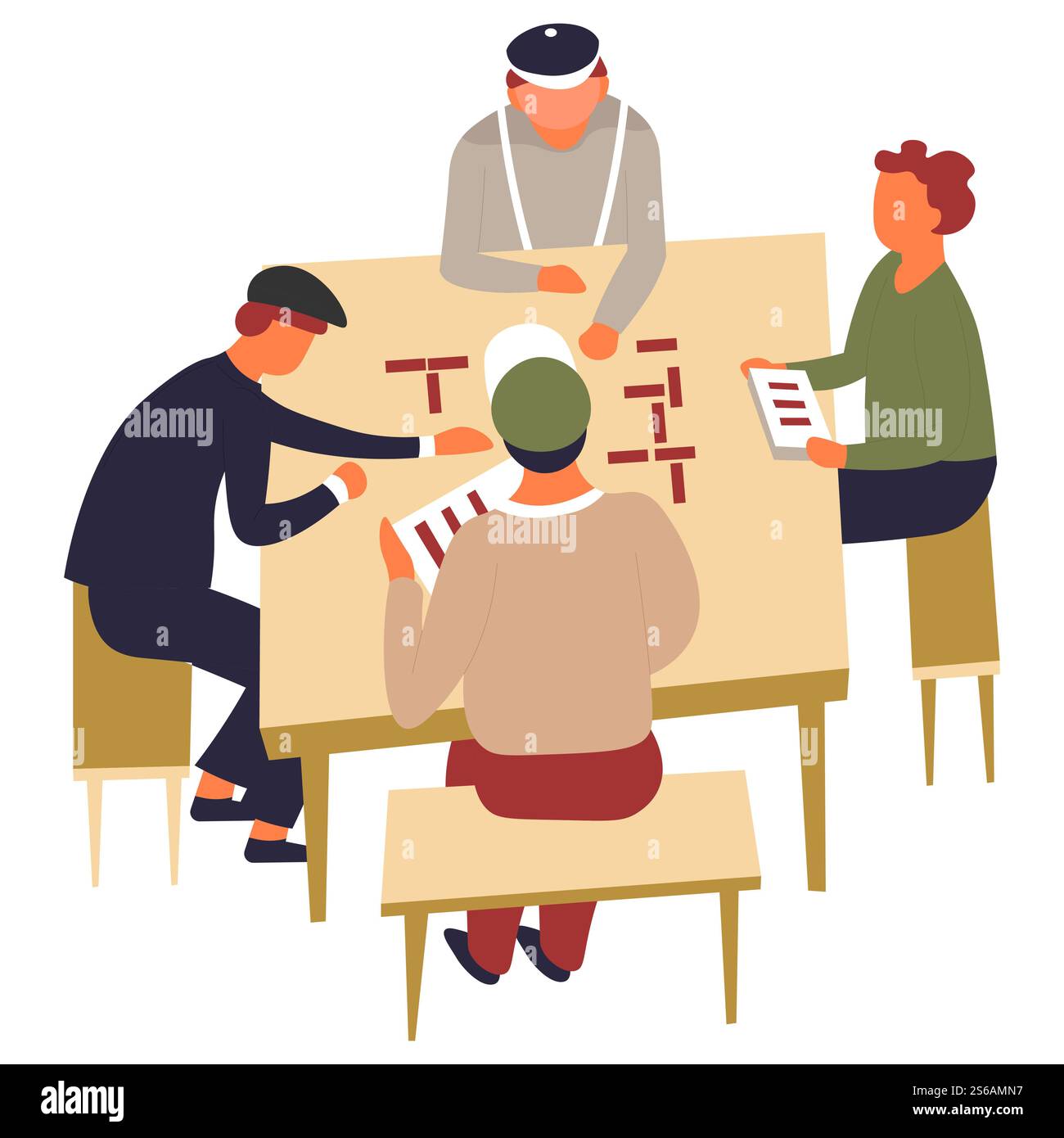 Company entertainment table or board game leisure pastime group ...