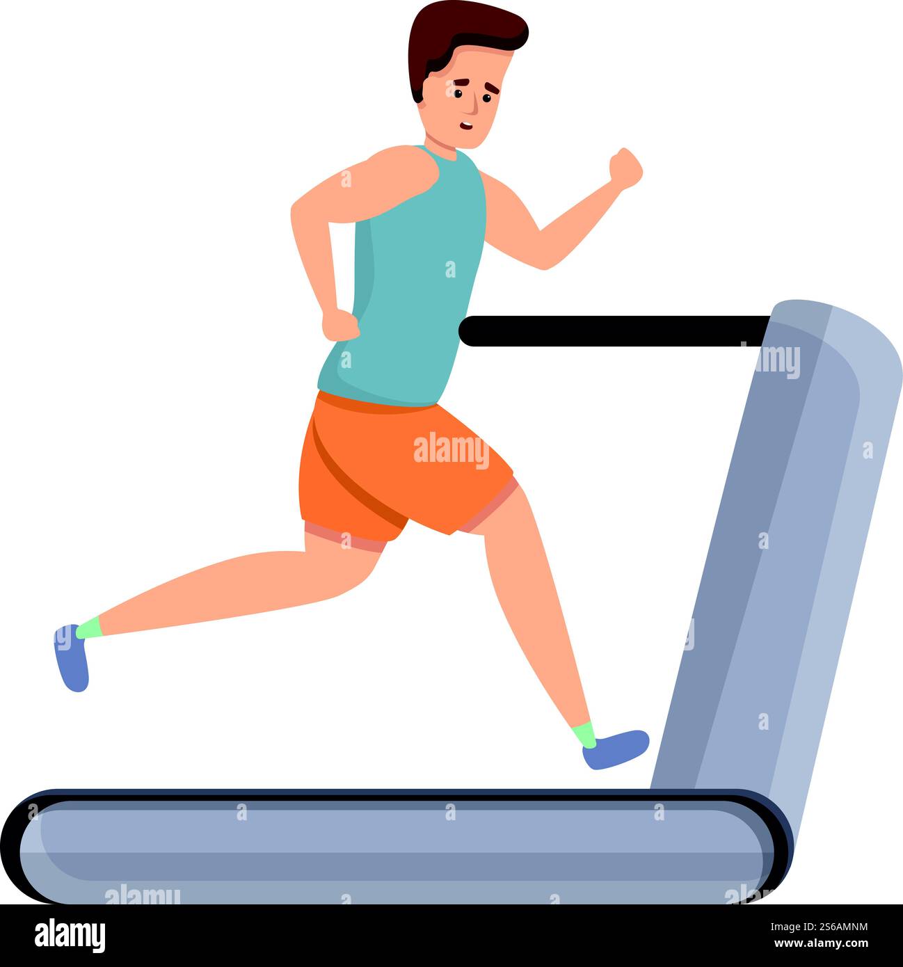 Sportsman run on treadmill icon. Cartoon of sportsman run on treadmill vector icon for web ...