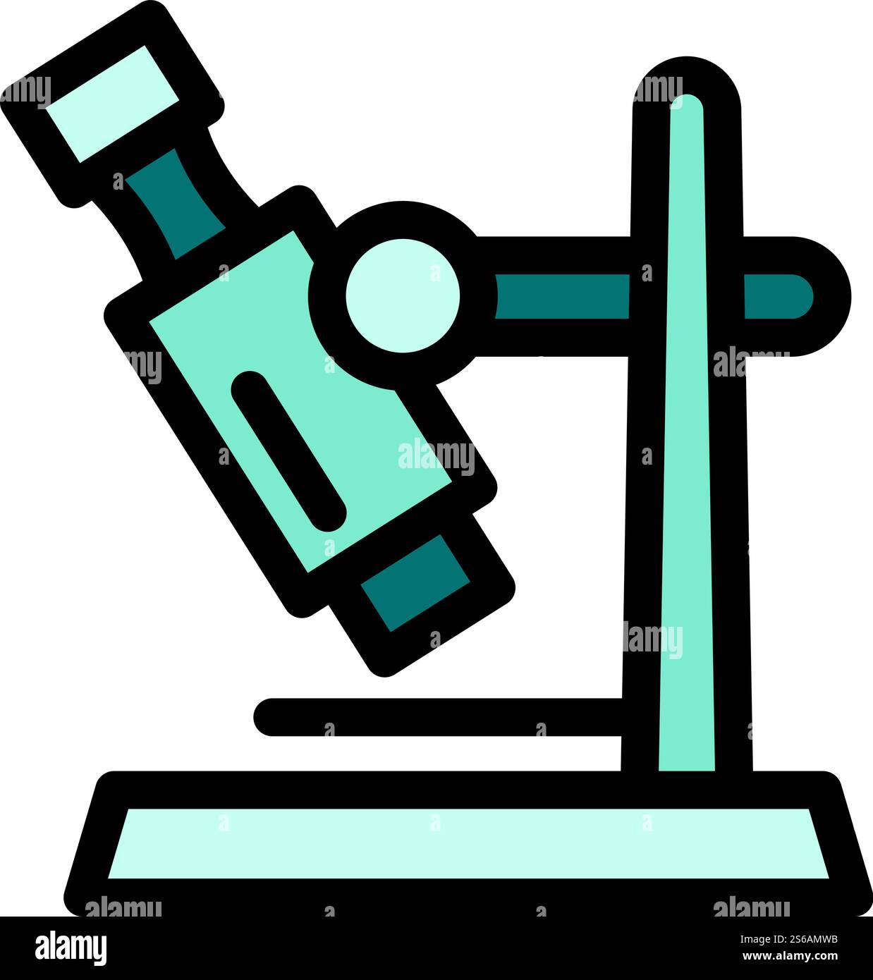 Glass microscope icon. Outline glass microscope vector icon for web design isolated on white ...