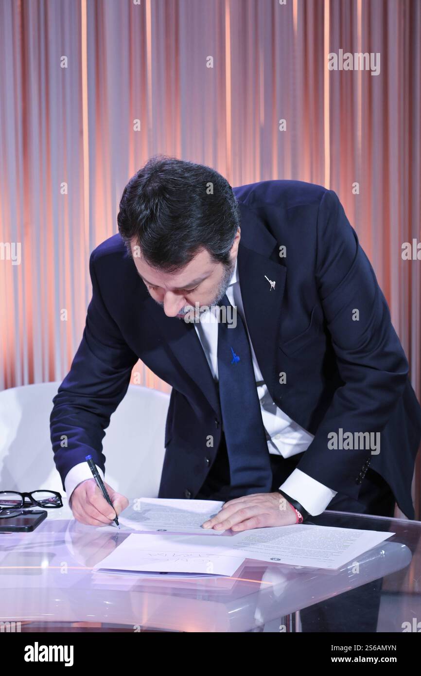 Rome, Italy. 16th Jan, 2025. Rome: Rai Studios Via Teulada ...