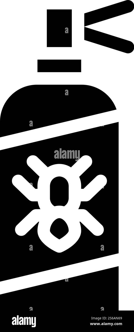 spray from ticks glyph icon vector. spray from ticks sign. isolated ...