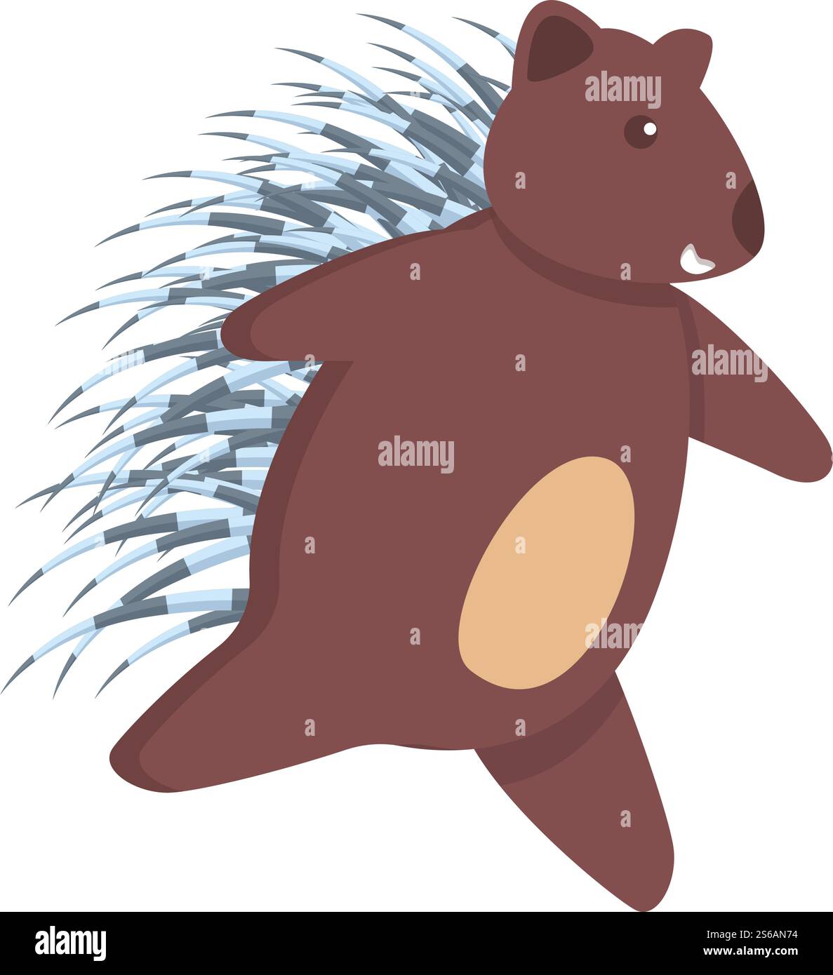 Running porcupine icon. Cartoon of running porcupine vector icon for ...